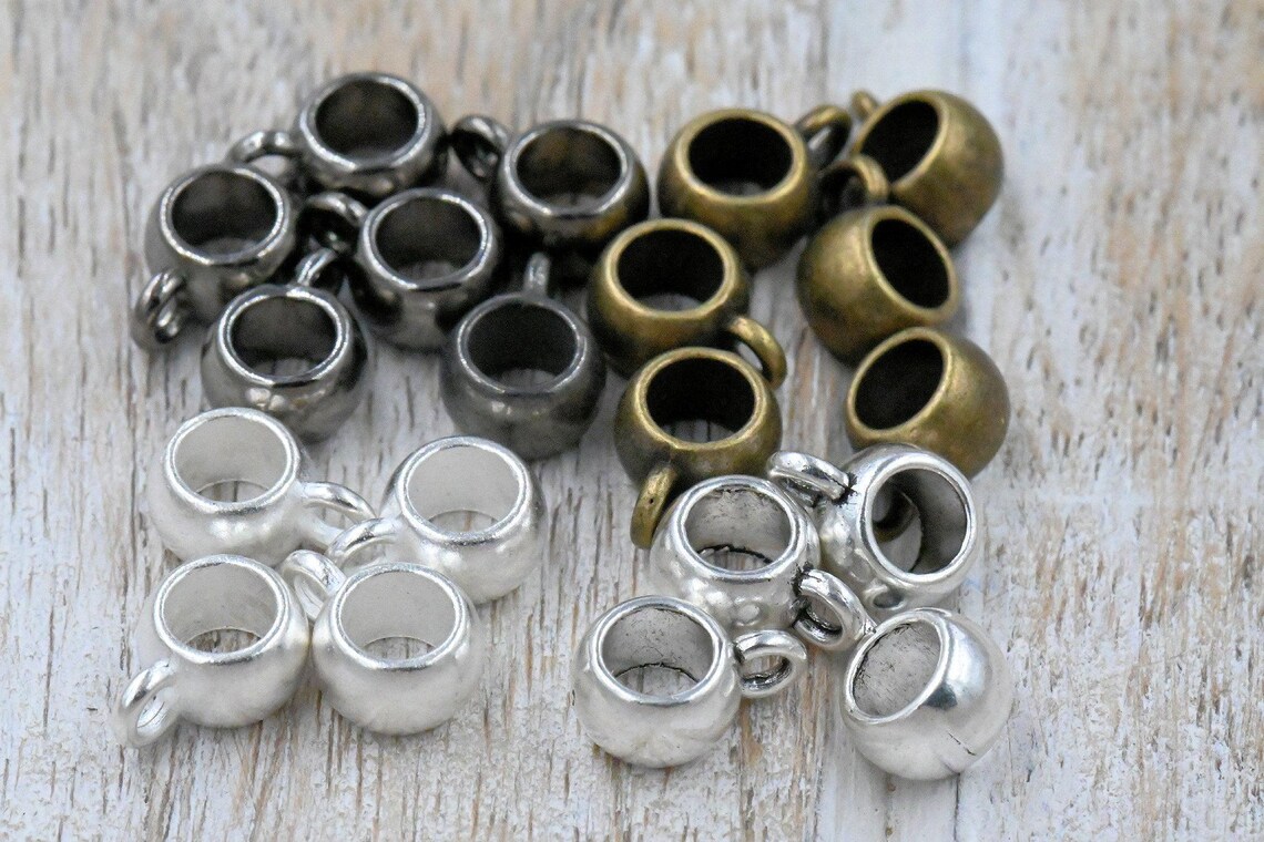 Tube Bails, Loop Bails, Hanger Antique Bronze, Antique Silver, Gold ...