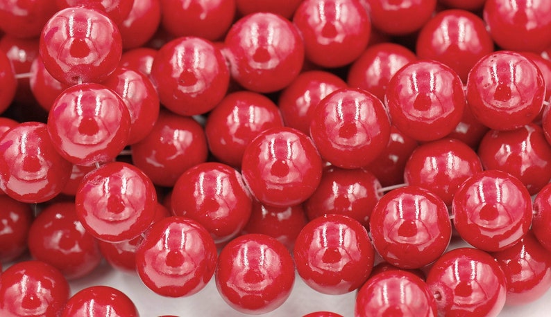 Red Jade 4mm 6mm 8mm 10mm 12mm Jade Round Beads in Opaque - Etsy