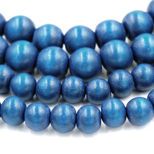 Blueberry Blue Beads 6mm 8mm 10mm Wood beads 16 inch strand | Etsy