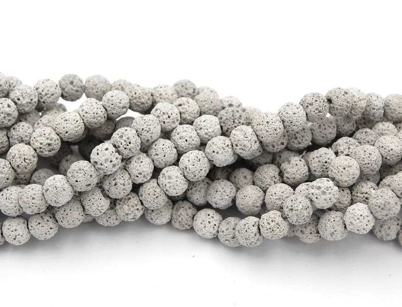 Light Gray Lava Rock Round 10mm Natural Lava Stone Beads 15.5 - Etsy