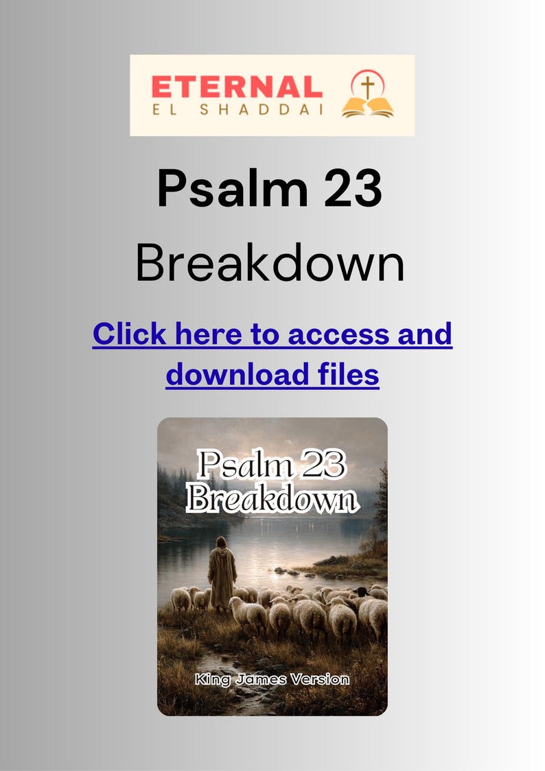 Psalm 23 Bible Study: Faith-based Lesson With Journal Prompts (digital ...