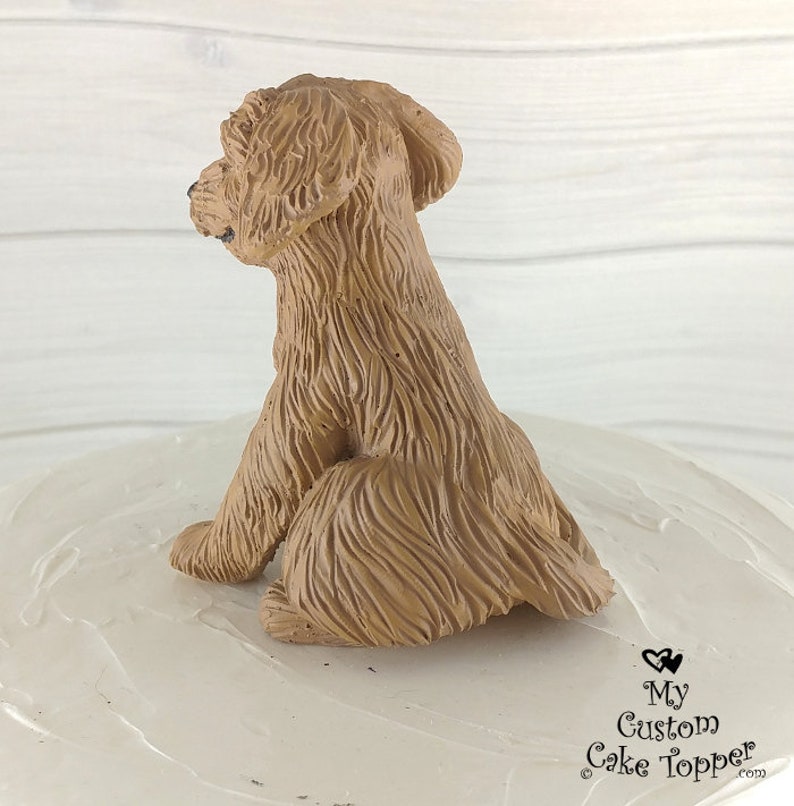 Dog Goldendoodle Sculpture - Realistic Dog Figurine - Goldendoodle ...