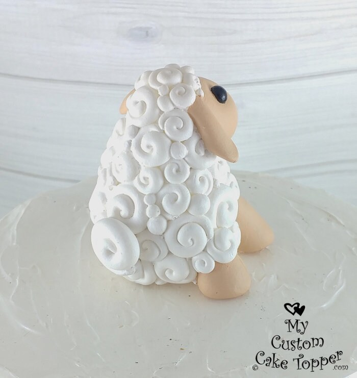 Sheep Sculpture Cartoon Lamb Cake Topper Birthday Gift | Etsy