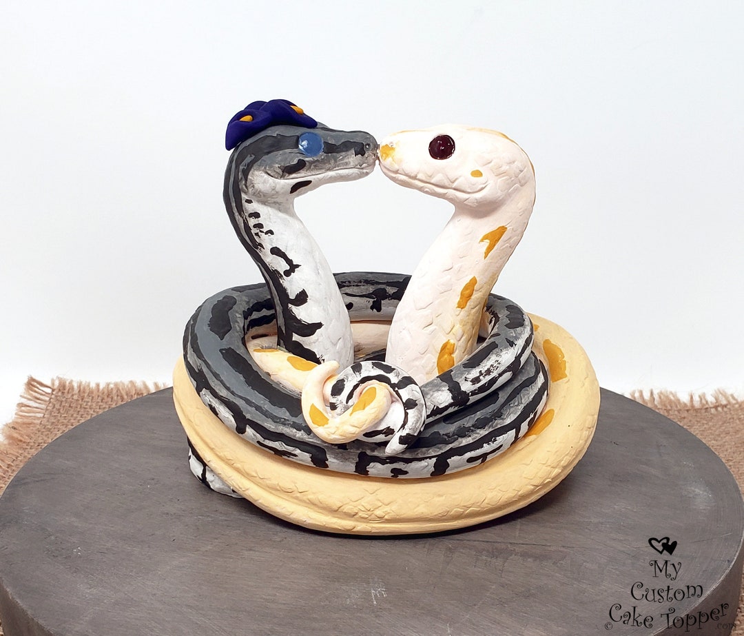 Snake Wedding Cake Topper Figurine Bride and Groom Choose Your Breeds ...