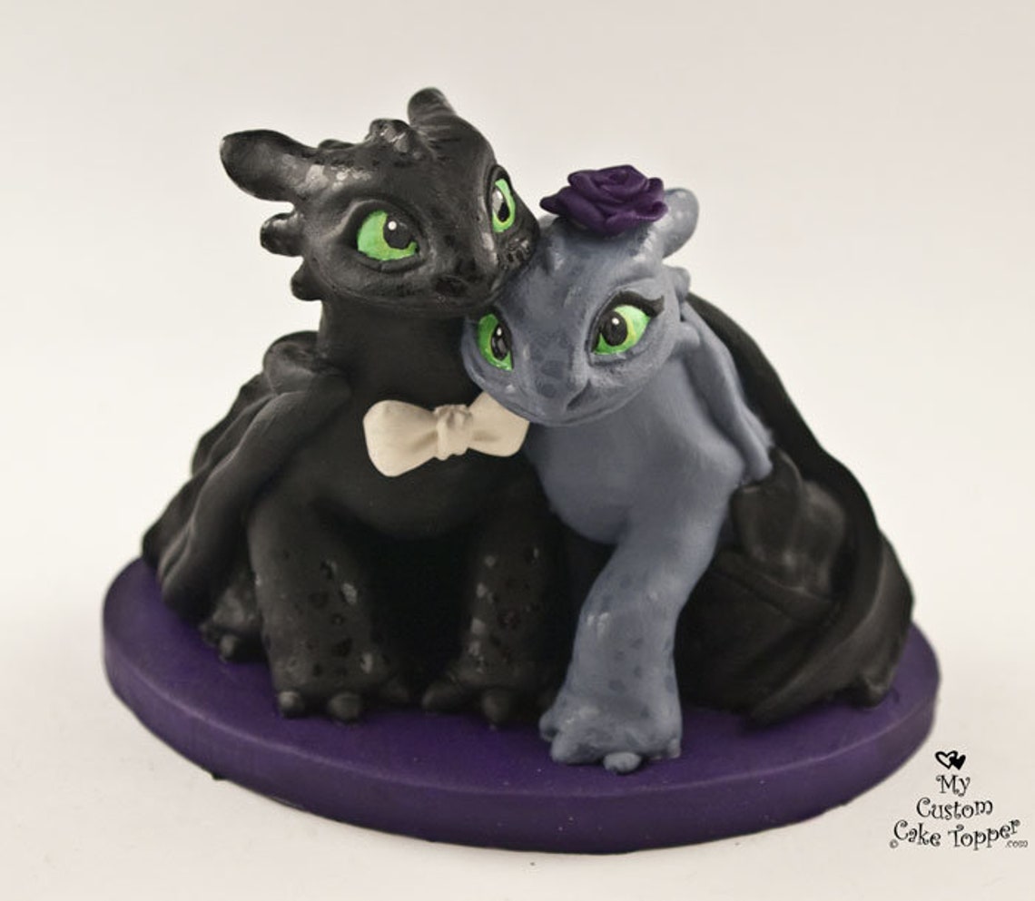 Lightfury Cake Topper How to Train Your Dragon Nightfury - Etsy
