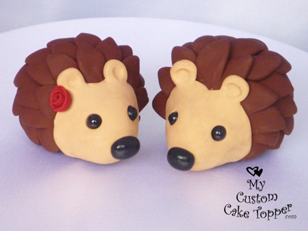 Ready to Ship Hedgehogs Custom Cake Topper AS IS - Etsy