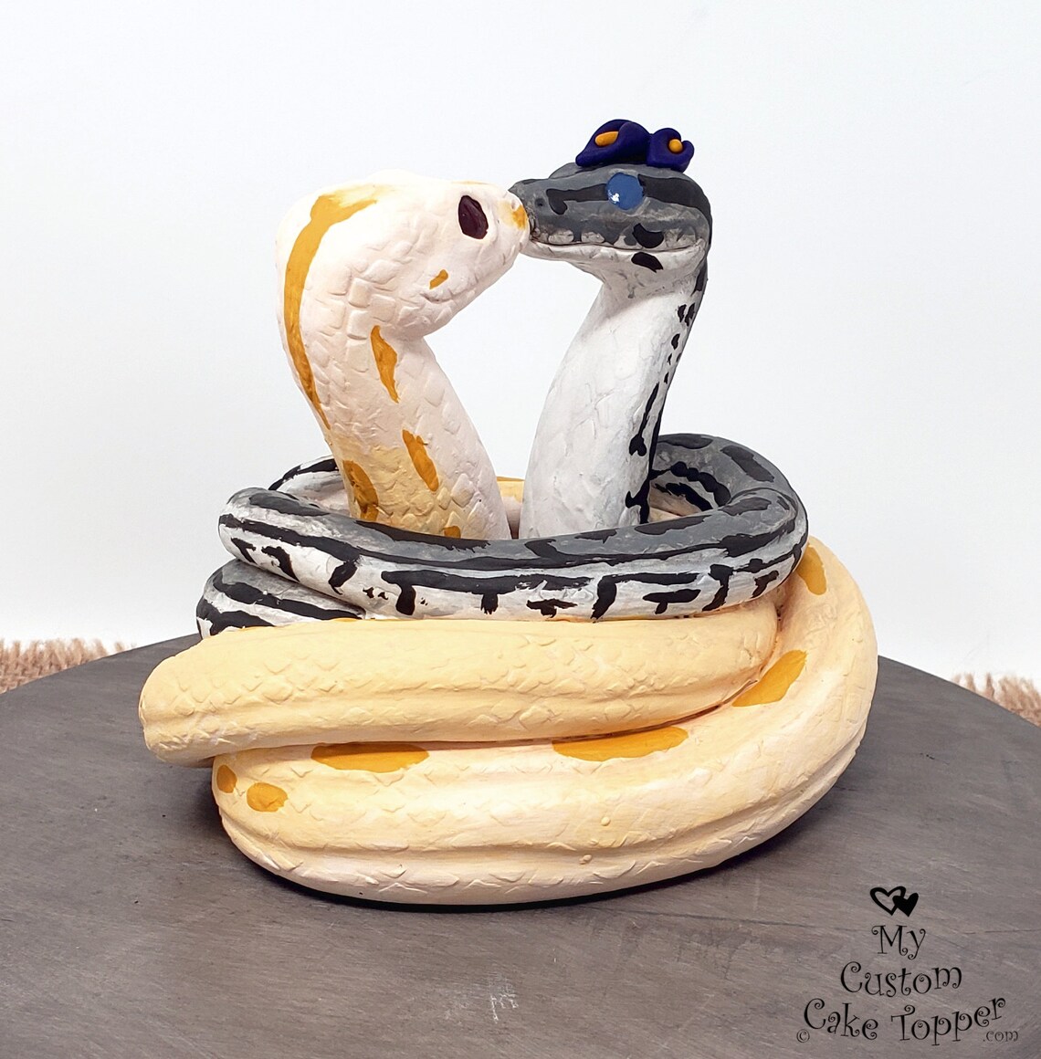 Snake Wedding Cake Topper Figurine Bride and Groom Choose | Etsy