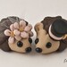 Hedgehogs Wedding Cake Topper With Daisies - Etsy