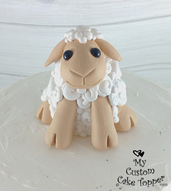 Sheep Sculpture Cartoon Lamb Cake Topper Birthday Gift | Etsy