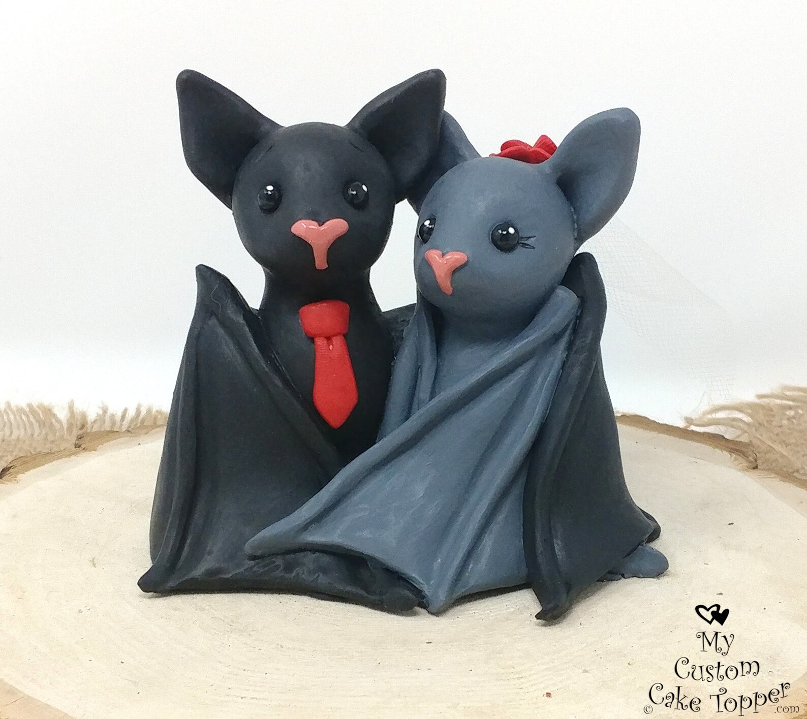 Bat Cake Topper Themed Wedding Figurine Black Bats Sculpture - Etsy