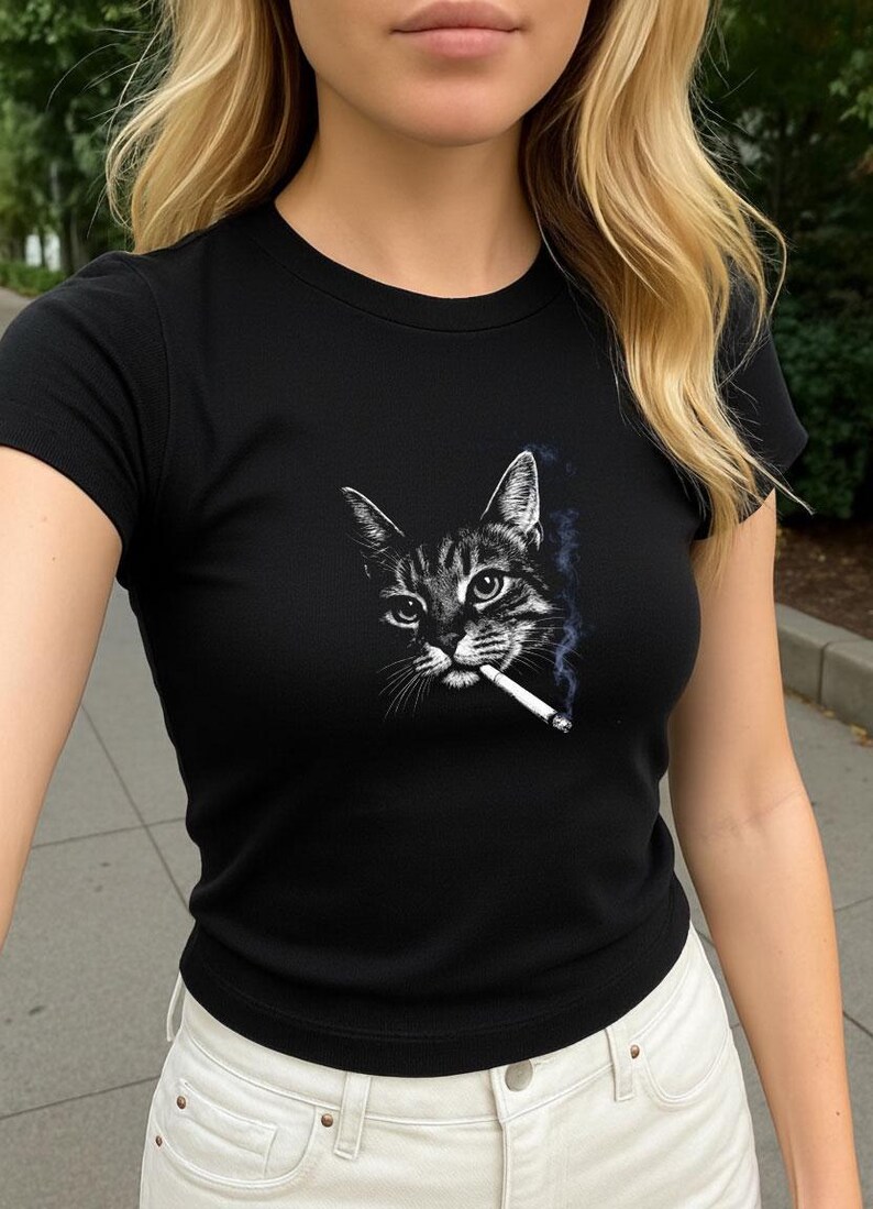 Funny Smoking Cat Cigarette Kitty Gen Z Meme Cat Lover PNG Digital ...