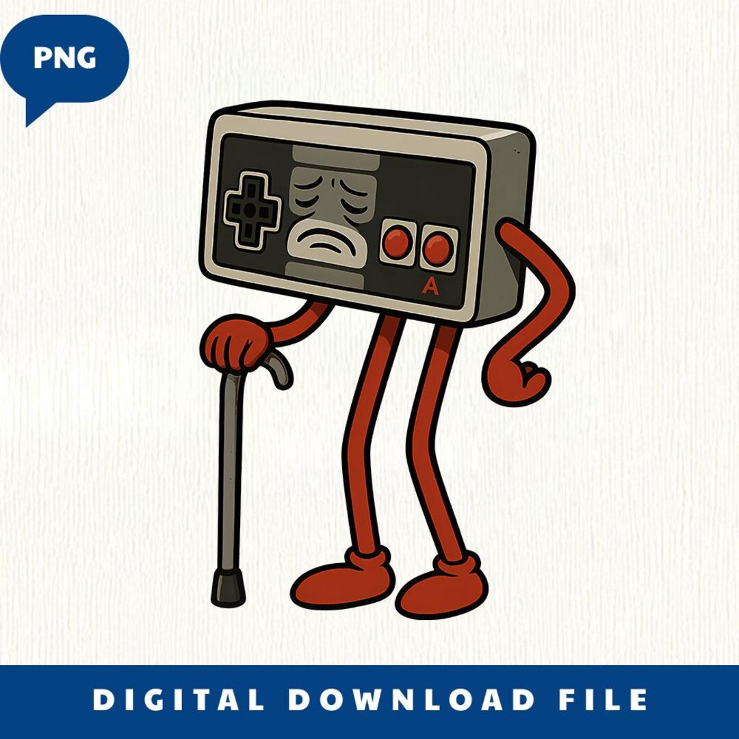 Funny Old Gamer Gaming Retro 80s 90s Video Game Old Gamer PNG Digital ...
