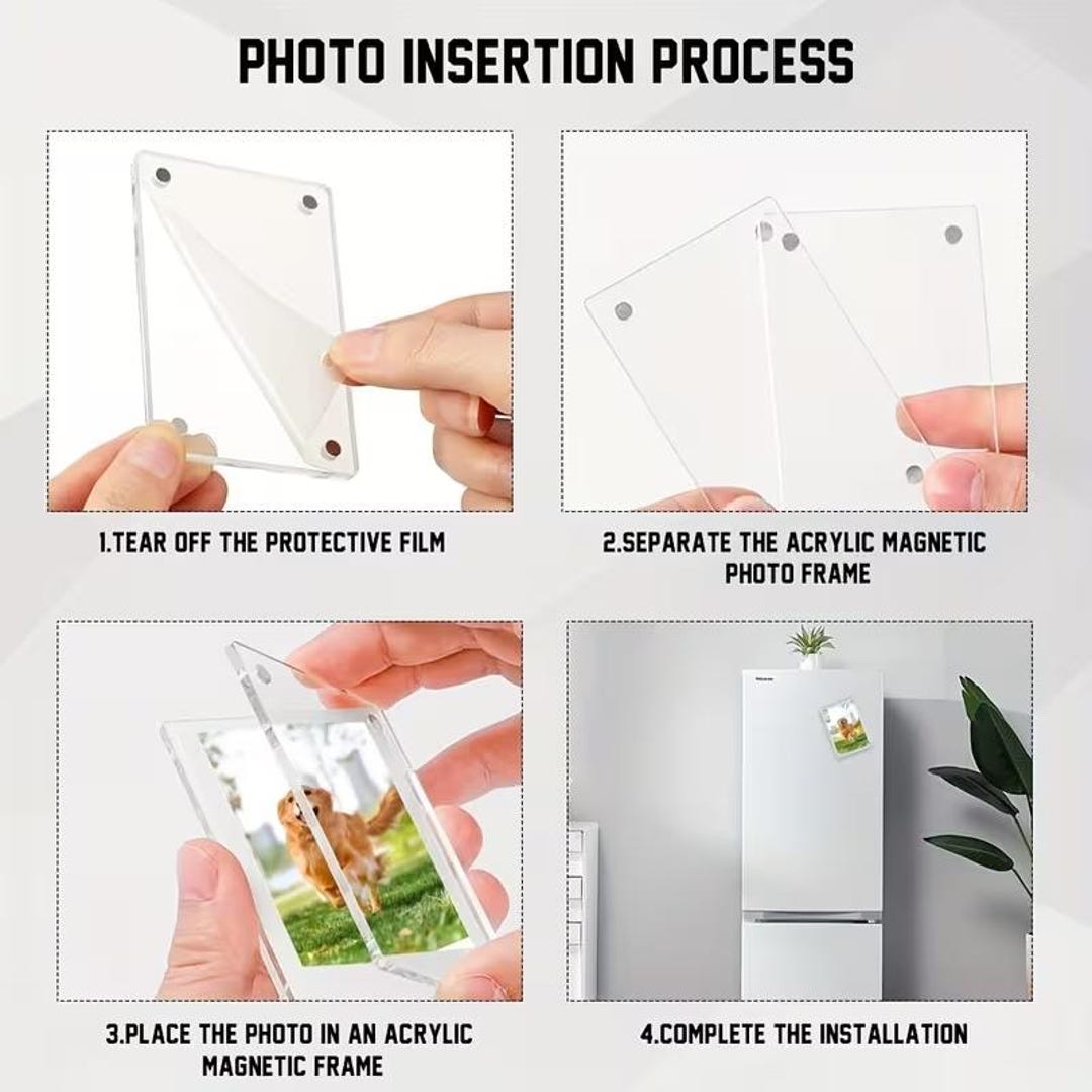 Custom Shaped Acrylic Magnetic Photo Frame: Refrigerator Decor ...