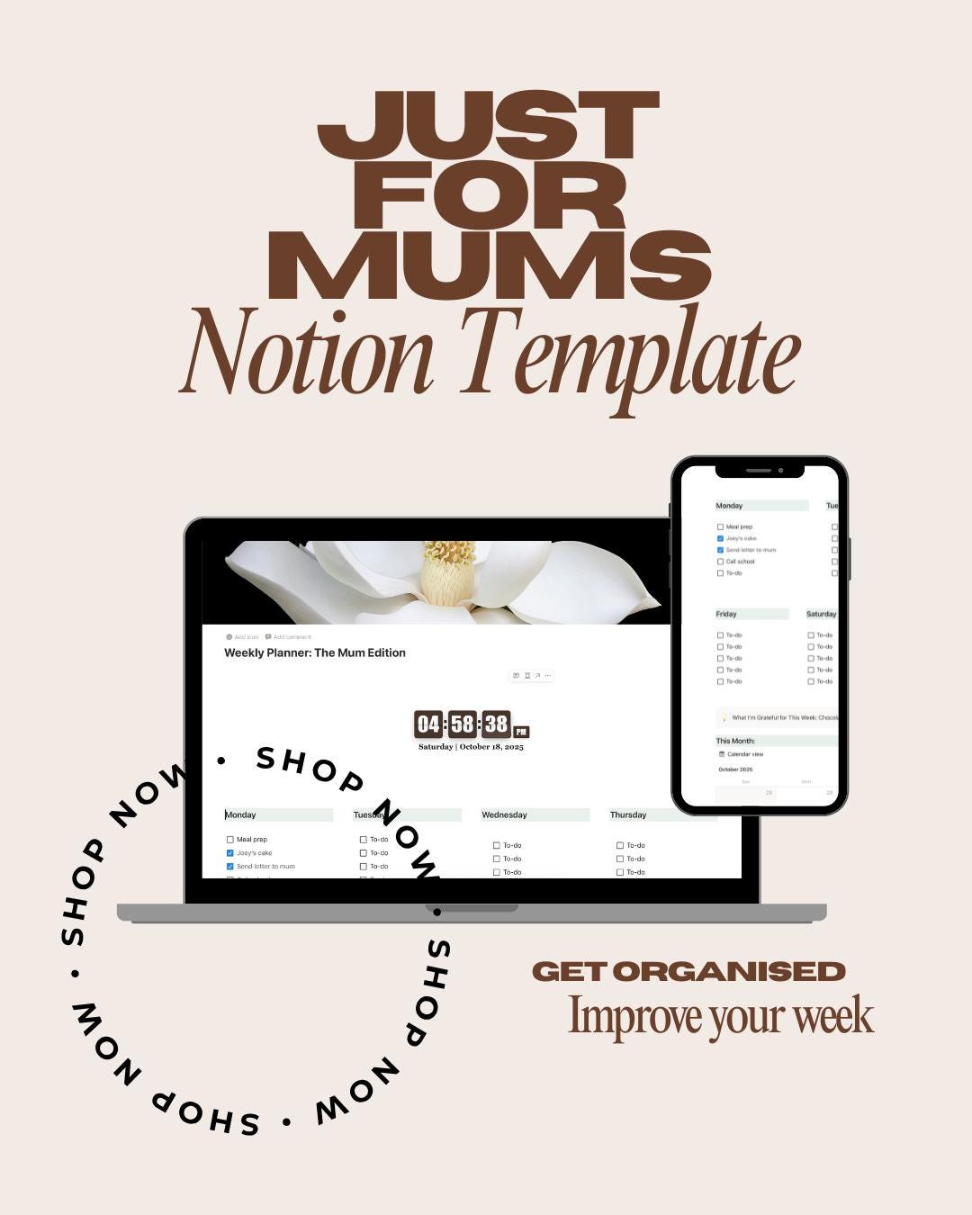 The Mum Notion Weekly Planner & Template - Etsy