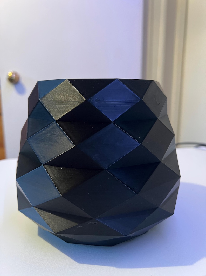 3D Printed Geometric Flower Pot | Modern Design PLA/PLA+ Planter | Home ...