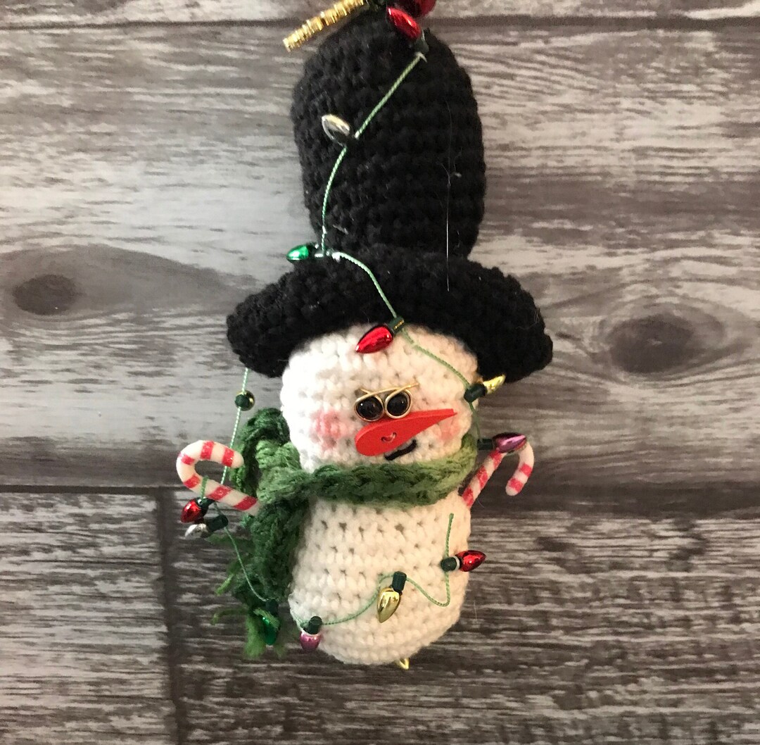 Willy the Silly Snowman-top Hat-shades of Green Scarf - Etsy