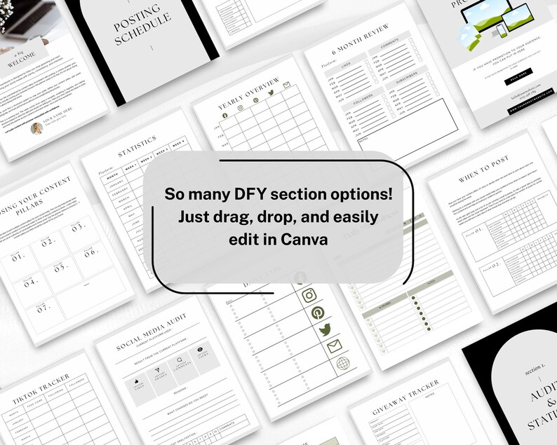 2026 All-in-one Social Media Planner Canva | Content Calendar, Strategy ...
