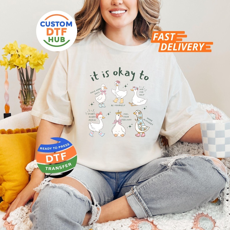 Goose Motivational DTF Transfer: Mental Health Ready to Press - Etsy