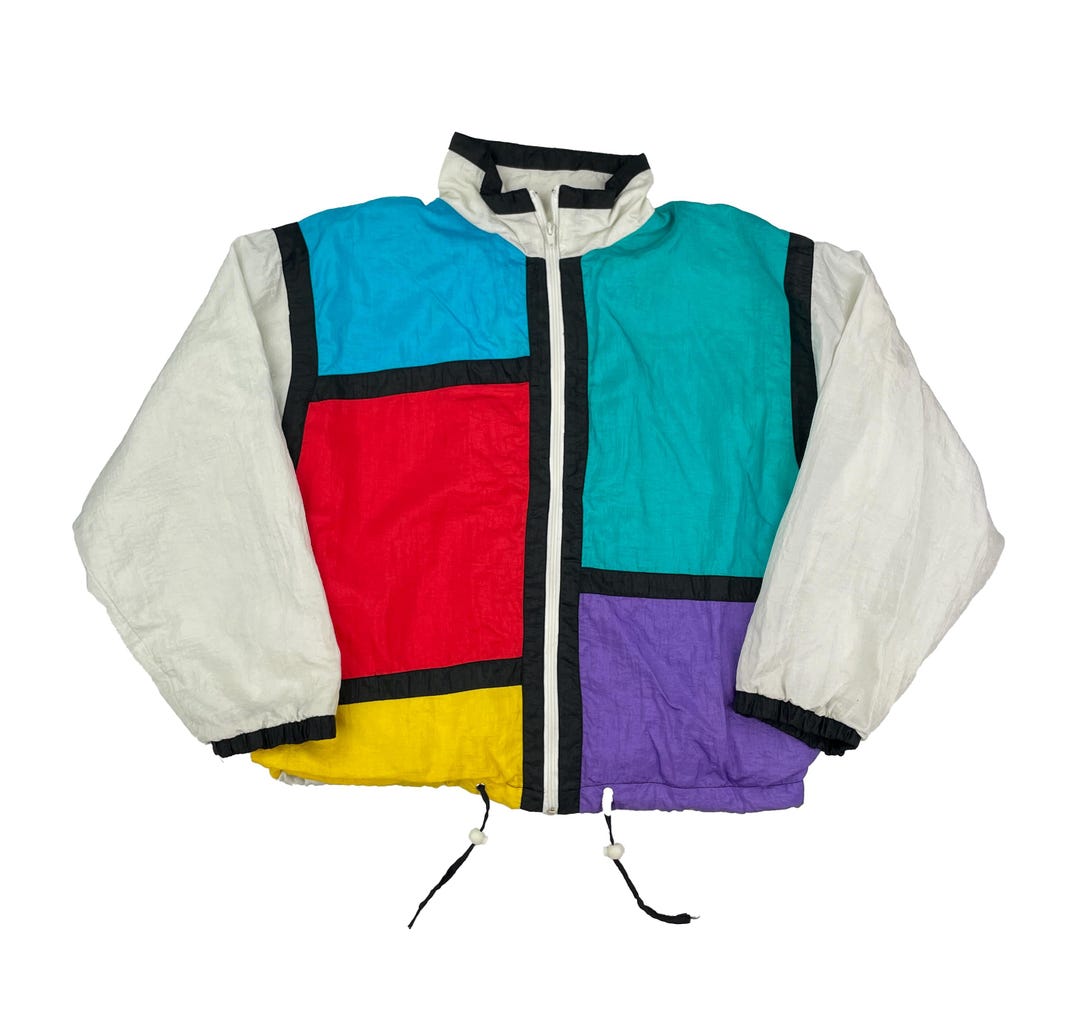 Vintage Piet Mondrian Style Active Stuff Brand Windbreaker - Etsy