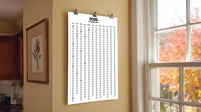 2026 Hot Dog Tracker - Etsy