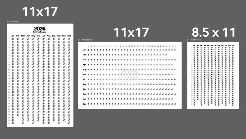 2026 Hot Dog Tracker - Etsy