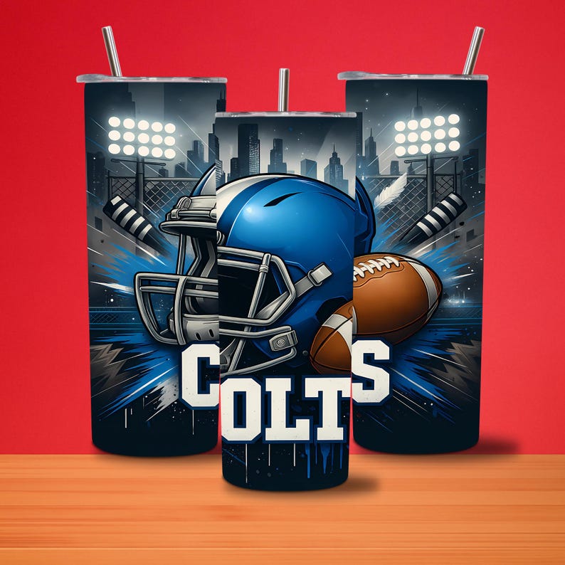 Colts Football 20oz Tumbler Wrap PNG (digital Download - Etsy