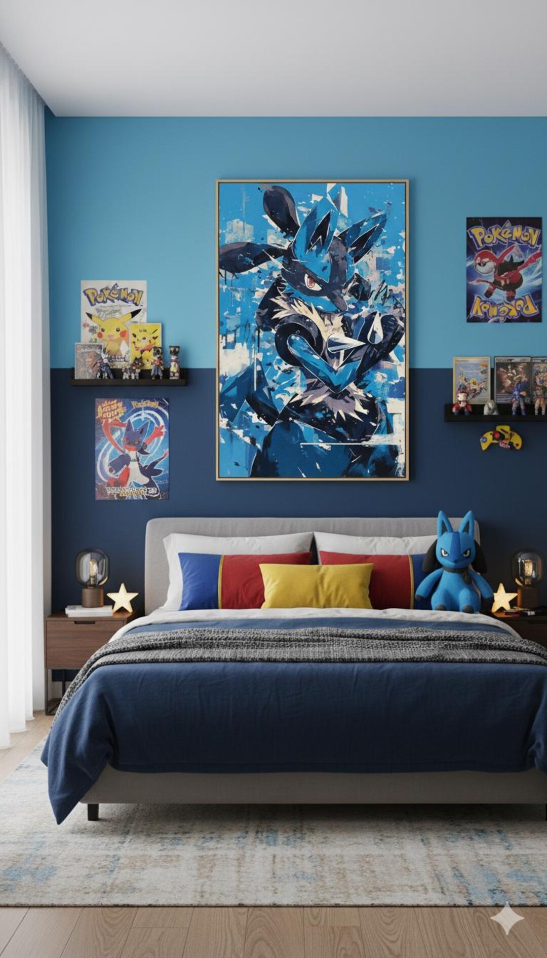 Dynamic Lucario Graffiti Art Print | Modern Pokémon Wall Decor ...