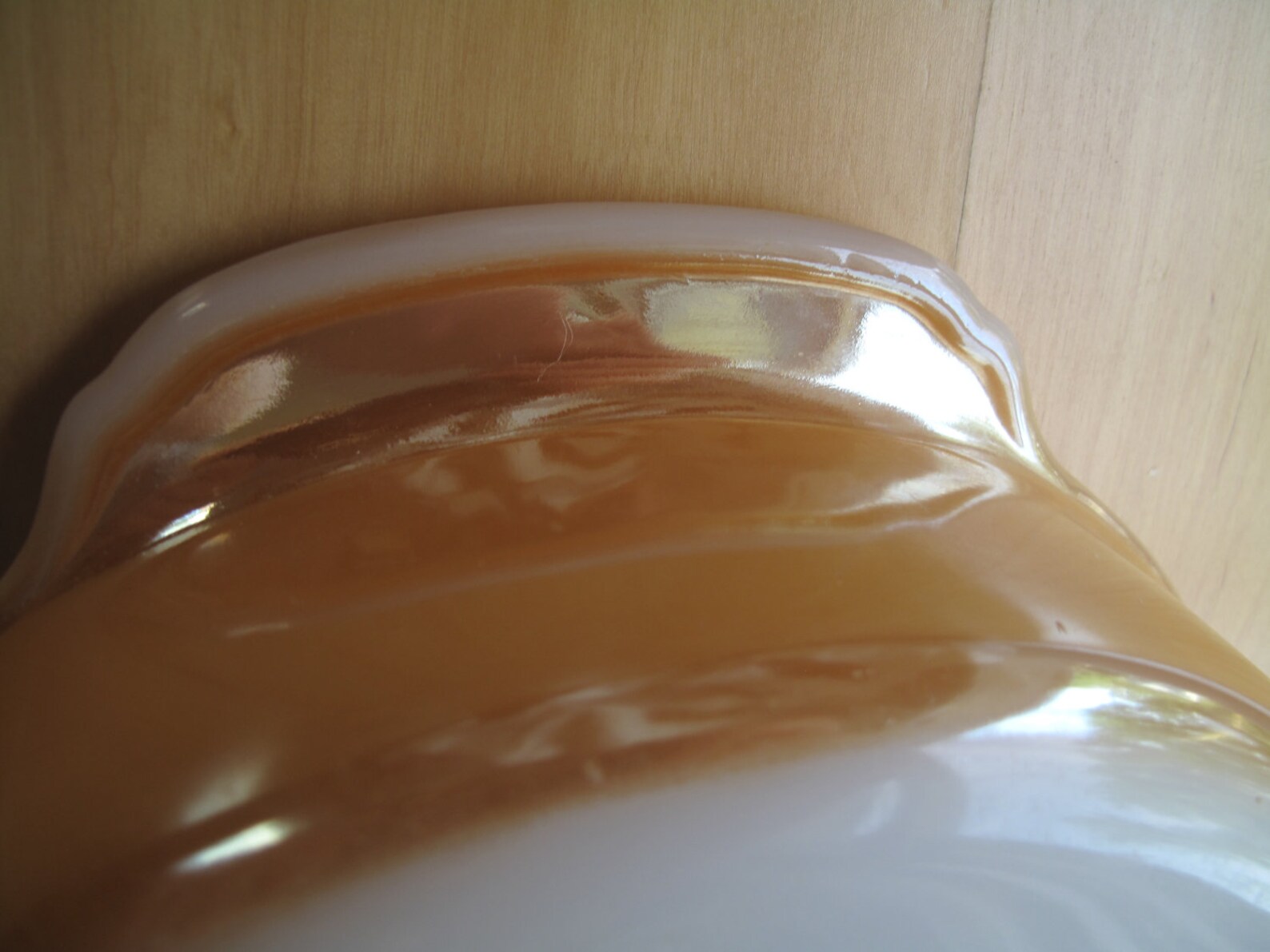 Fire-king copper lustre tint ovenware cake pan | Etsy