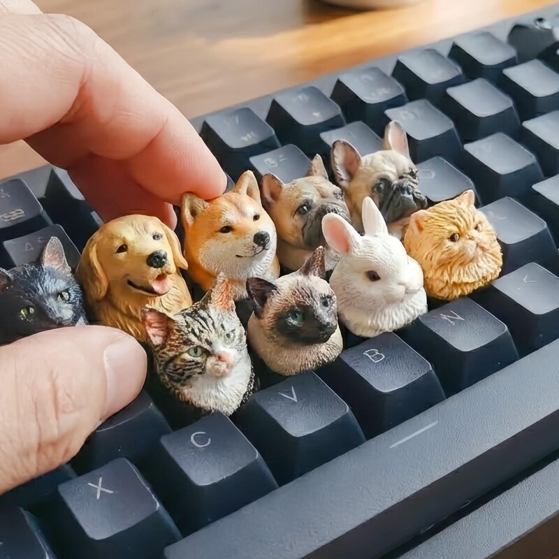 Custom Key Caps Cat Dog - Etsy