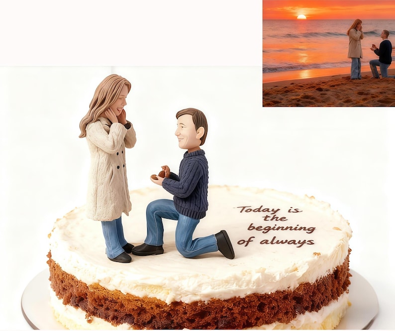 Custom Wedding Cake Topper Figurines From Photo Personalized Bride and ...