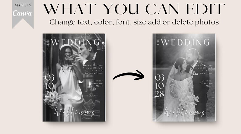 Wedding Magazine Template Wedding Program Template Wedding Booklet ...