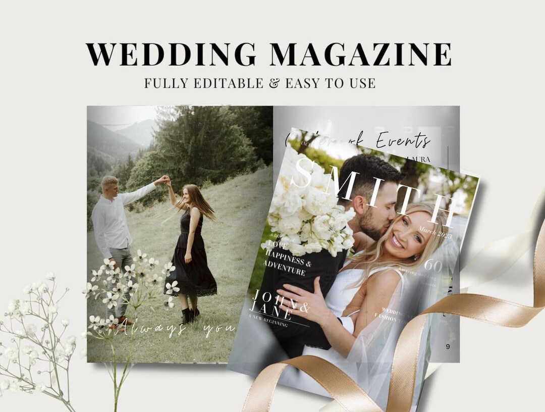 Editable Wedding Magazine Template Wedding Program Template Wedding ...