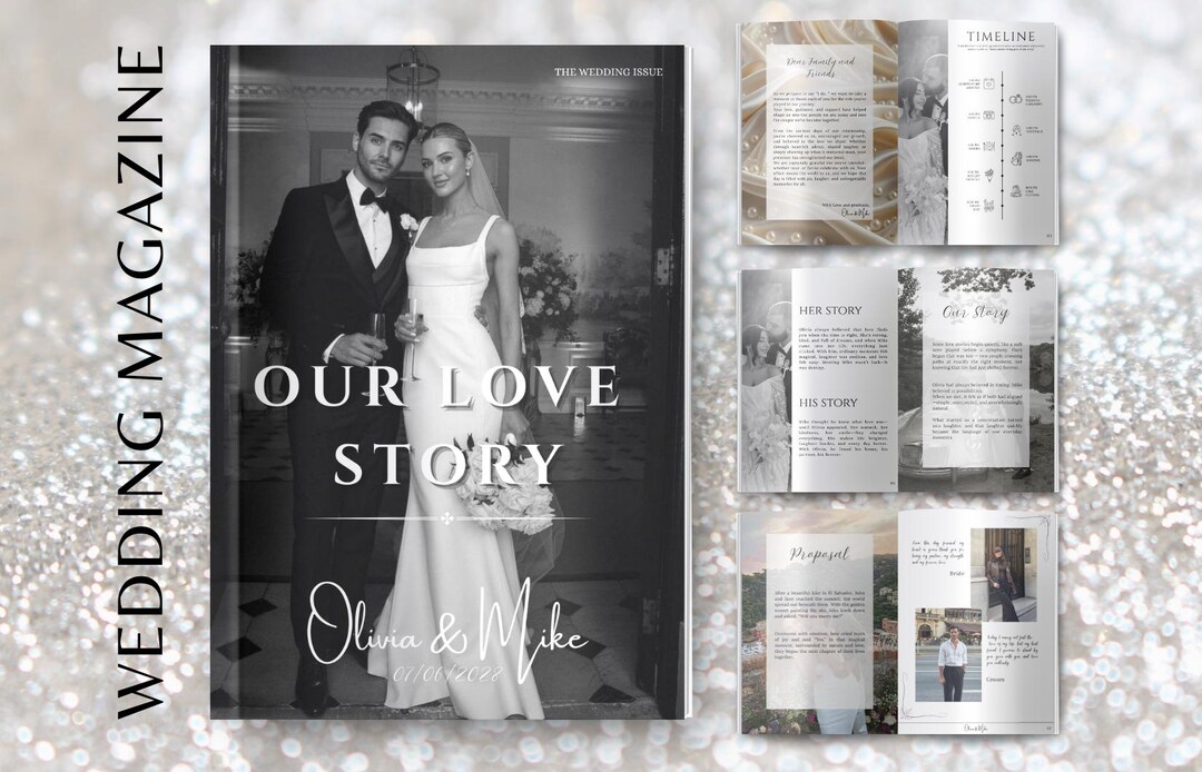 Wedding Magazine Template Wedding Program Template Wedding Booklet ...