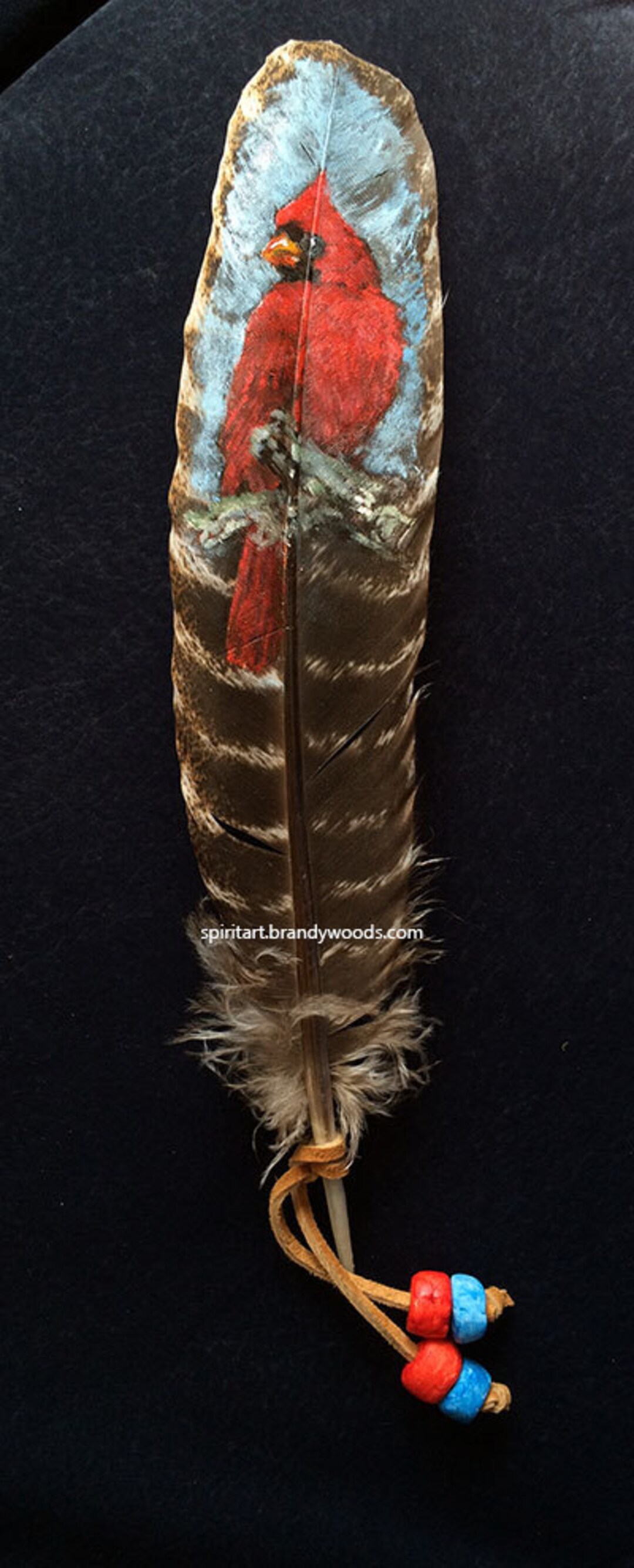 CARDINAL Bird Medicine Smudge Feather - Shamanism Native American ...