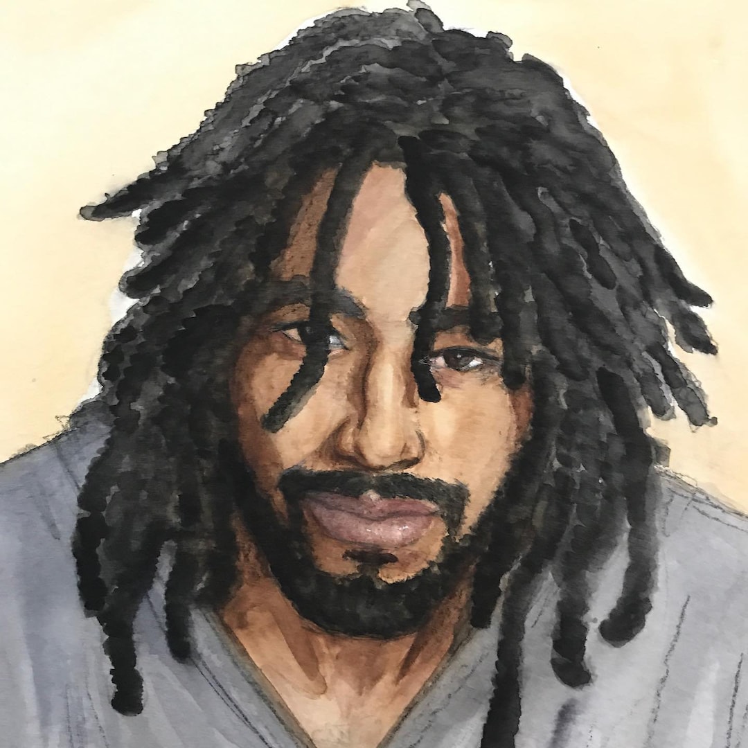 BLM FOR CHARITY Smiling Black Man with Dreads Black Lives Matter ...