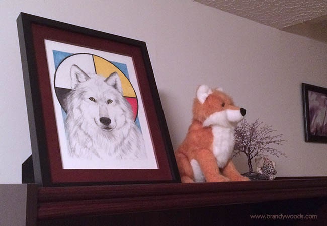 Native American Inspired Medicine WOLF Spirit Manitou Totem Healer Art ...