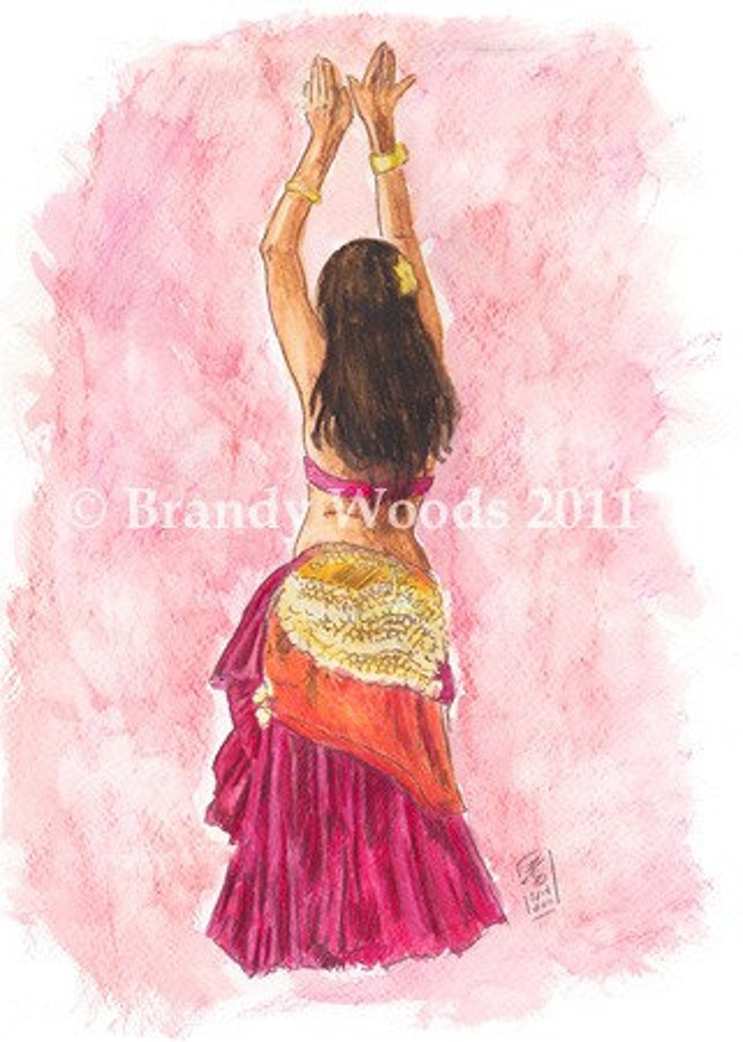 Sexy Belly Dance Gypsy Fantasy Art Print Brandy Woods - Etsy