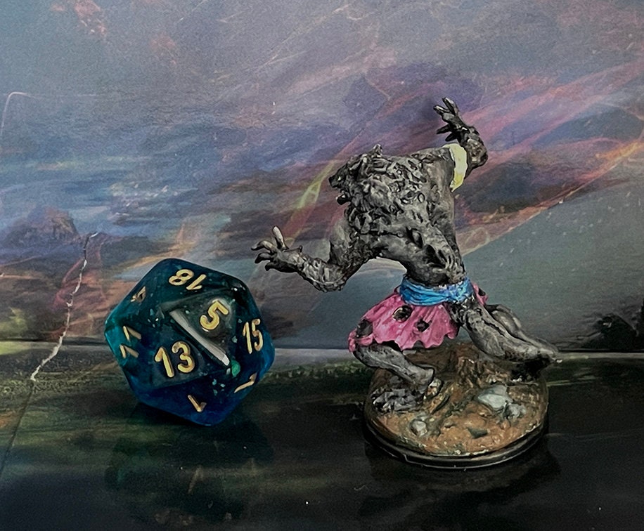 Custom Wizkids Werewolf Miniature With Tail Hand Painted Dnd Pathfinder ...