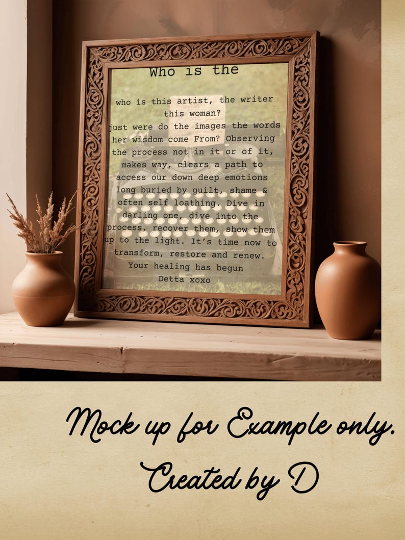 Original Poem. Hand Written Poem by Detta. Named Who is The - Etsy