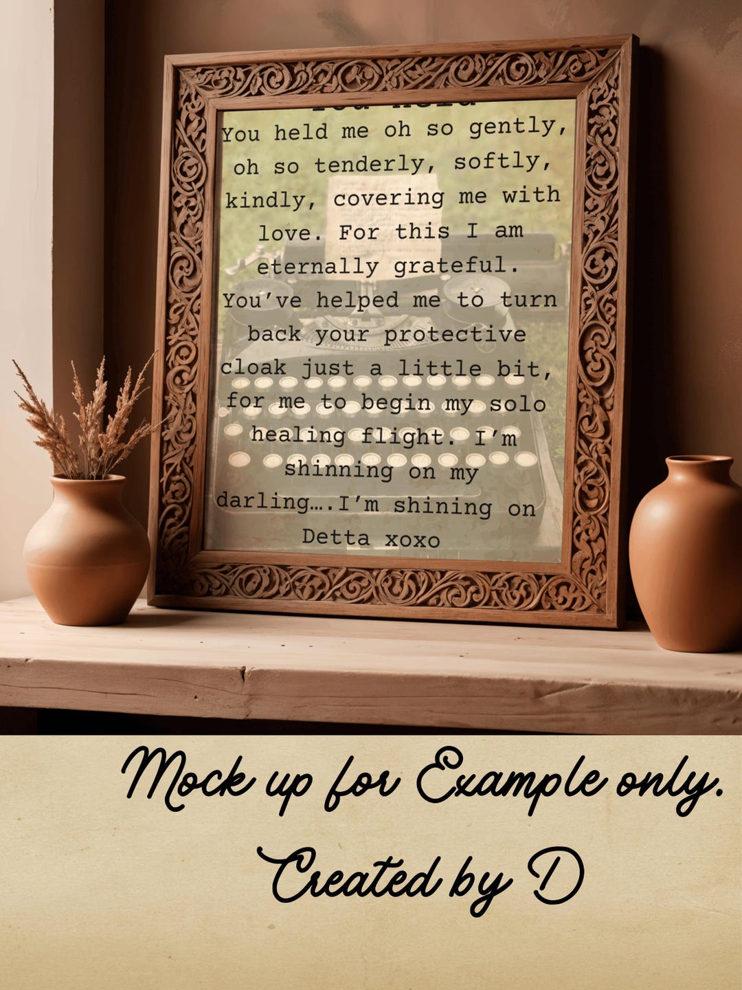 Original Poem. Hand Written Poem by Detta. Named You Held - Etsy