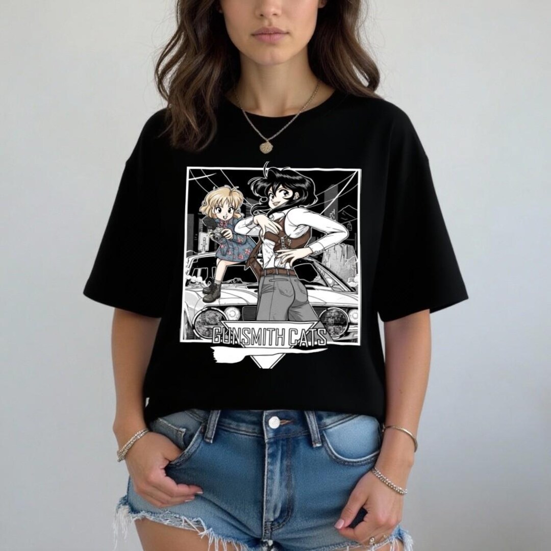 Unisex Gunsmith Cats Rally Vincent Anime T-shirt, Retro Manga Waifu ...