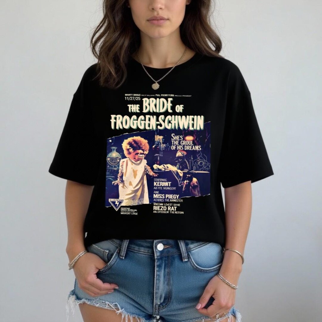 Muppet Movie Poster Tee, Bride of Froggen-schwein T-shirt, Hollywood ...