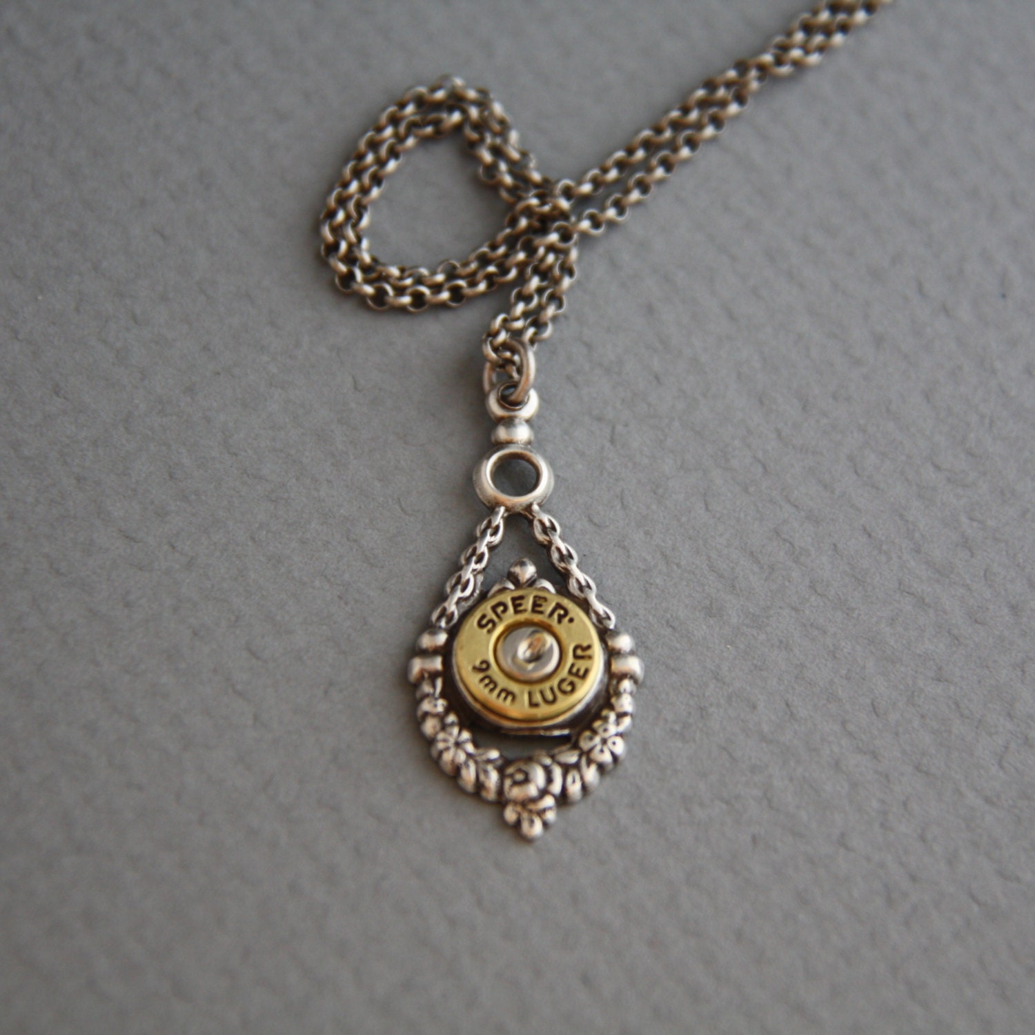 Bullet Jewelry Necklace-speer 9mm Luger Bullet Necklace-nickel - Etsy