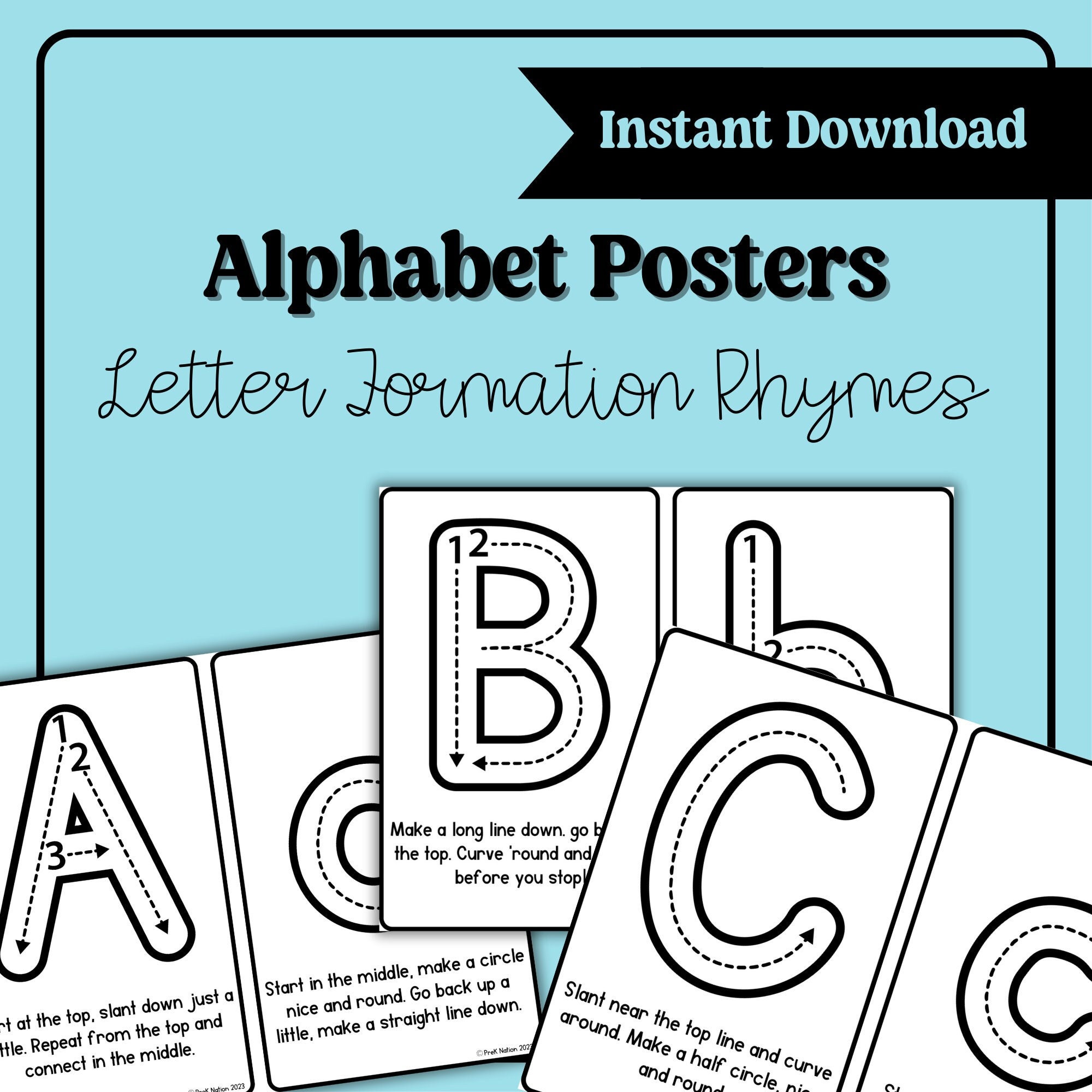 Long Alphabet Poster