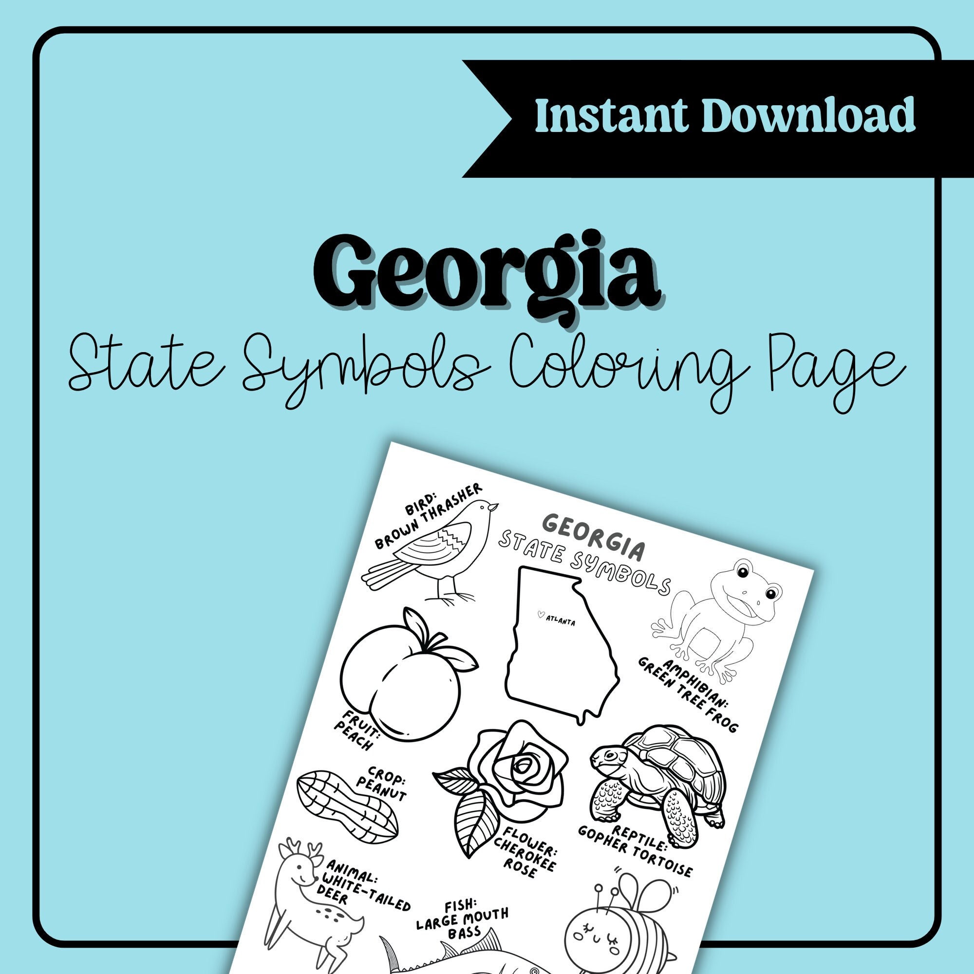 Georgia State Bird Coloring Page