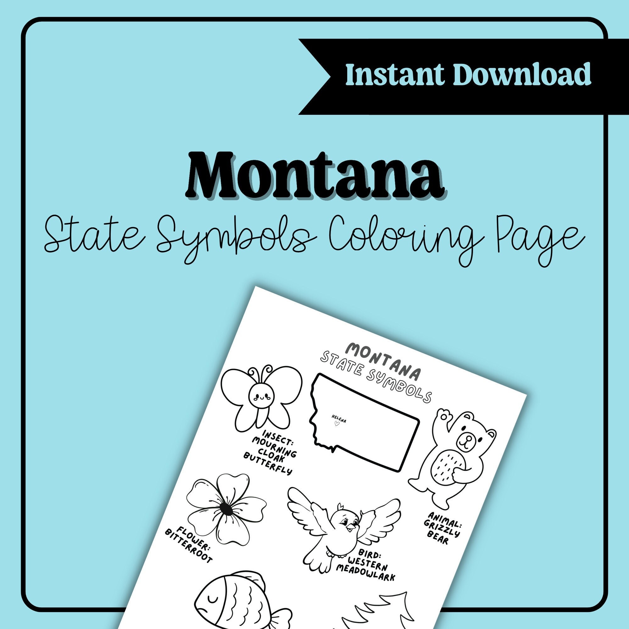 State Symbols Coloring Pages