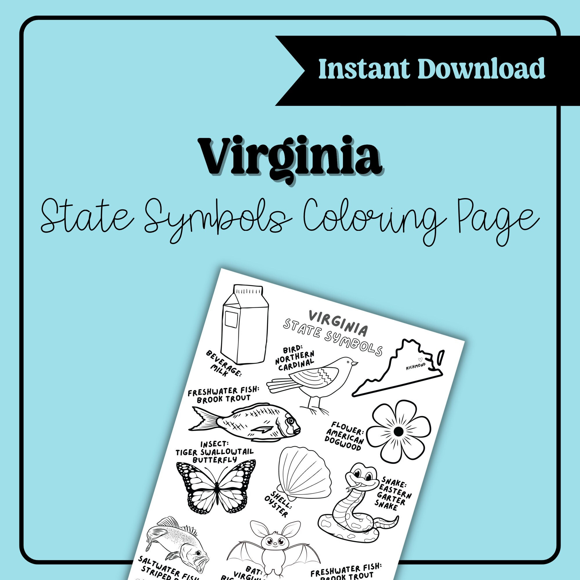State Symbols Coloring Pages