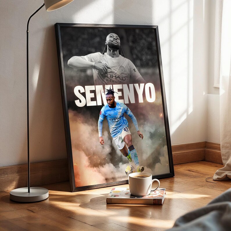 Antoine Semenyo Football Poster: Manchester City Football Art Print ...