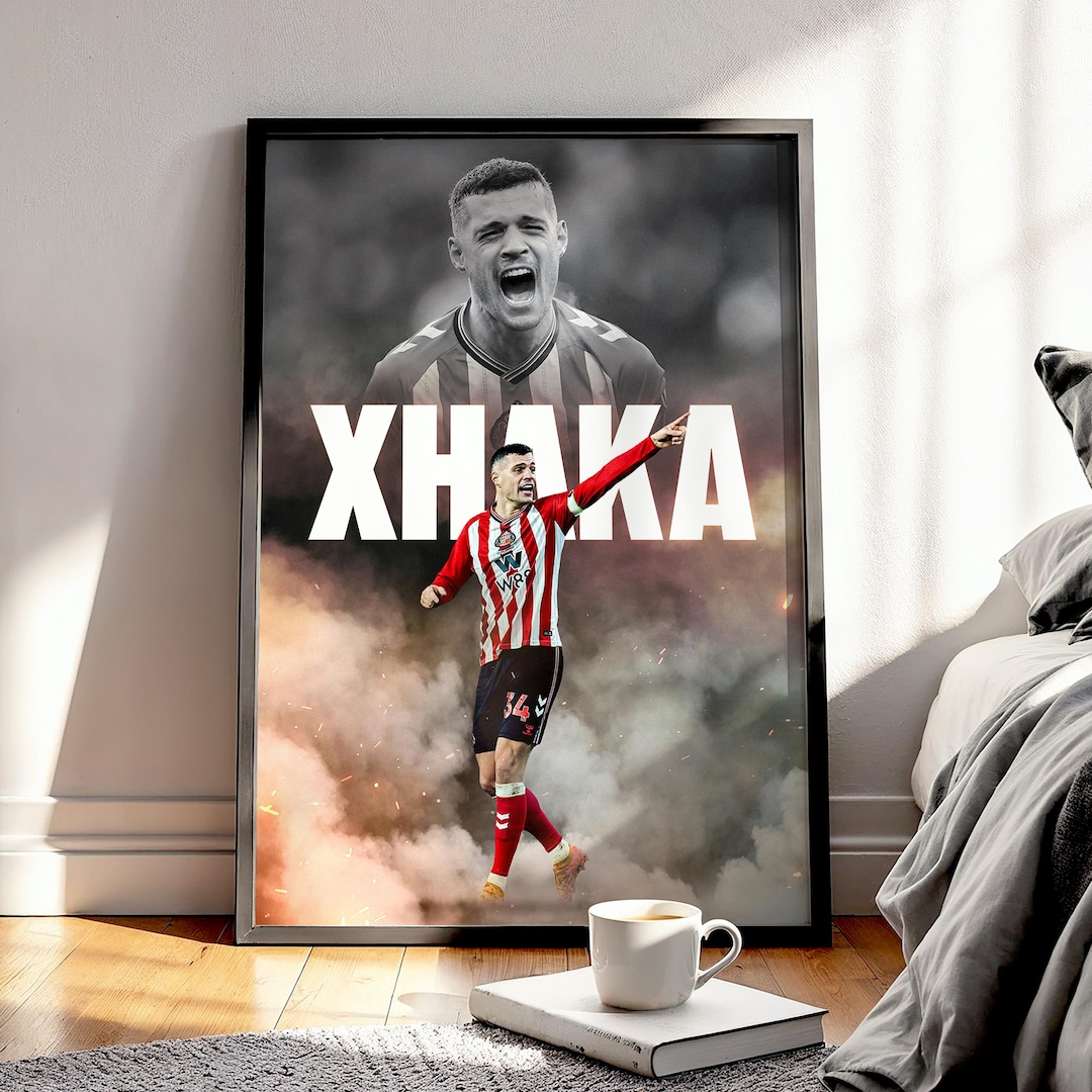 Granit Xhaka Football Poster: Sunderland Football Art Print - Etsy