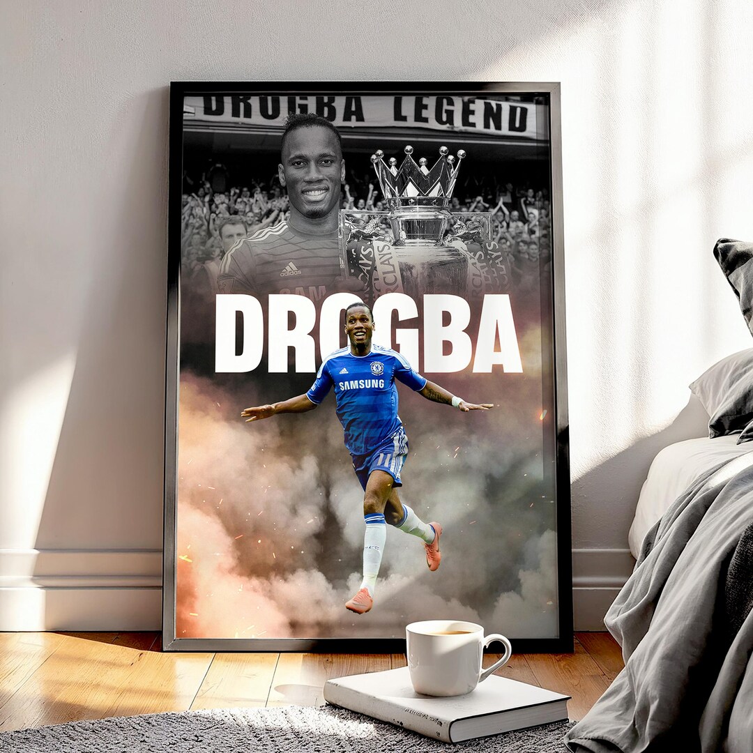 Didier Drogba Football Poster: Chelsea Football Art Print - Etsy